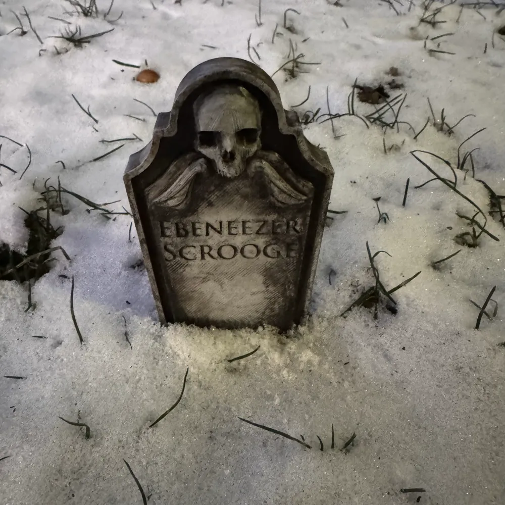 Christmas Carol Scrooge Gravestone 1/12 Scale by JGrimm - MakerWorld