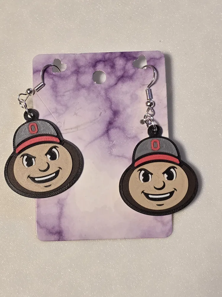 Ohio State Earrings by dohara1985 MakerWorld: Download Free 3D Models