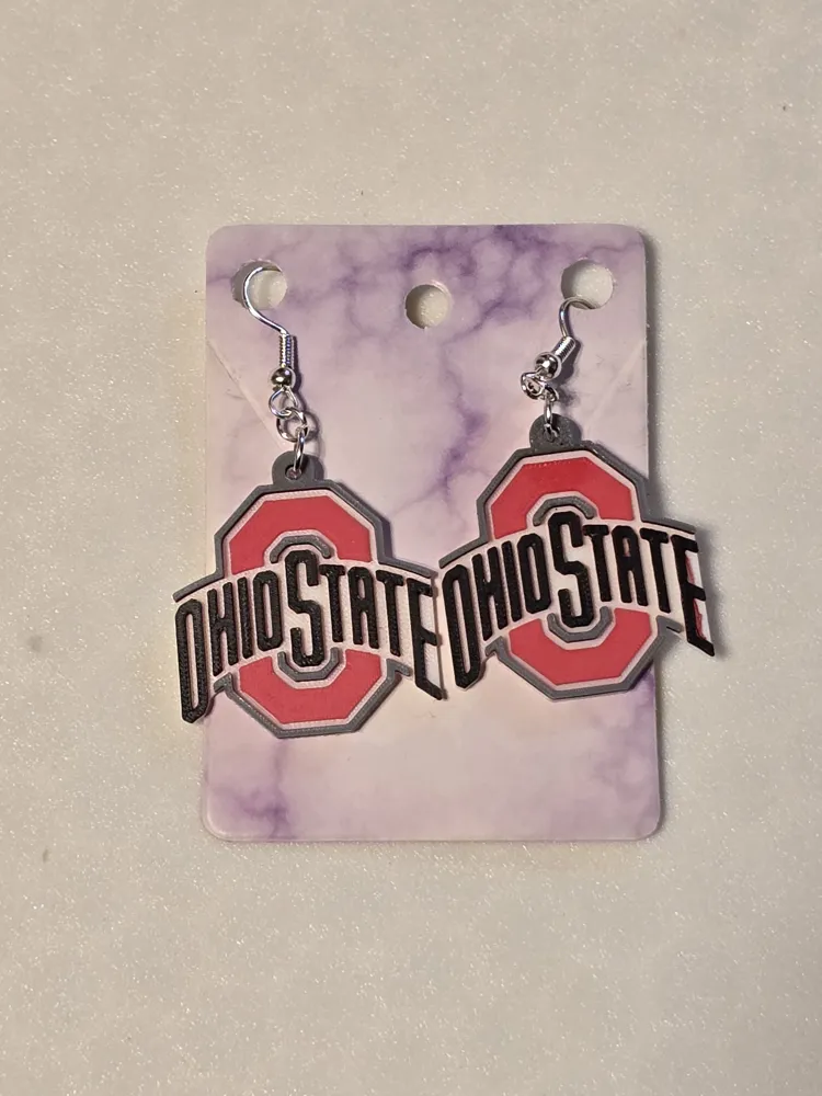 Ohio State Earrings by dohara1985 MakerWorld: Download Free 3D Models