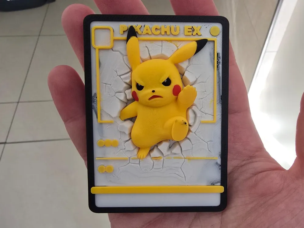 3D Pikachu EX Card - Free 3D Print Model - MakerWorld