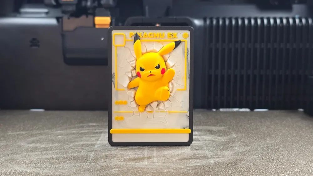 3D Pikachu EX Card - Free 3D Print Model - MakerWorld