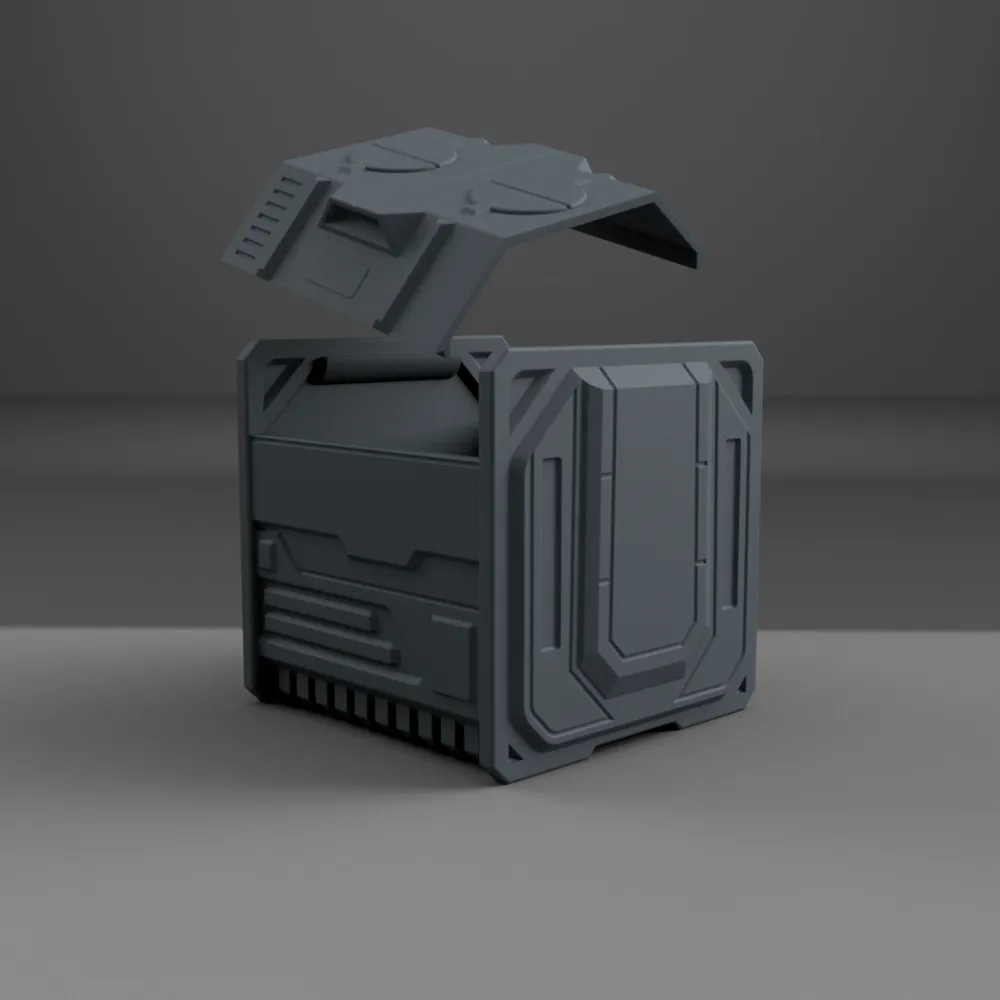 1 SCU Sci-Fi Cargo Crate – Storage Box & Planter by Delta MakerWorld ...