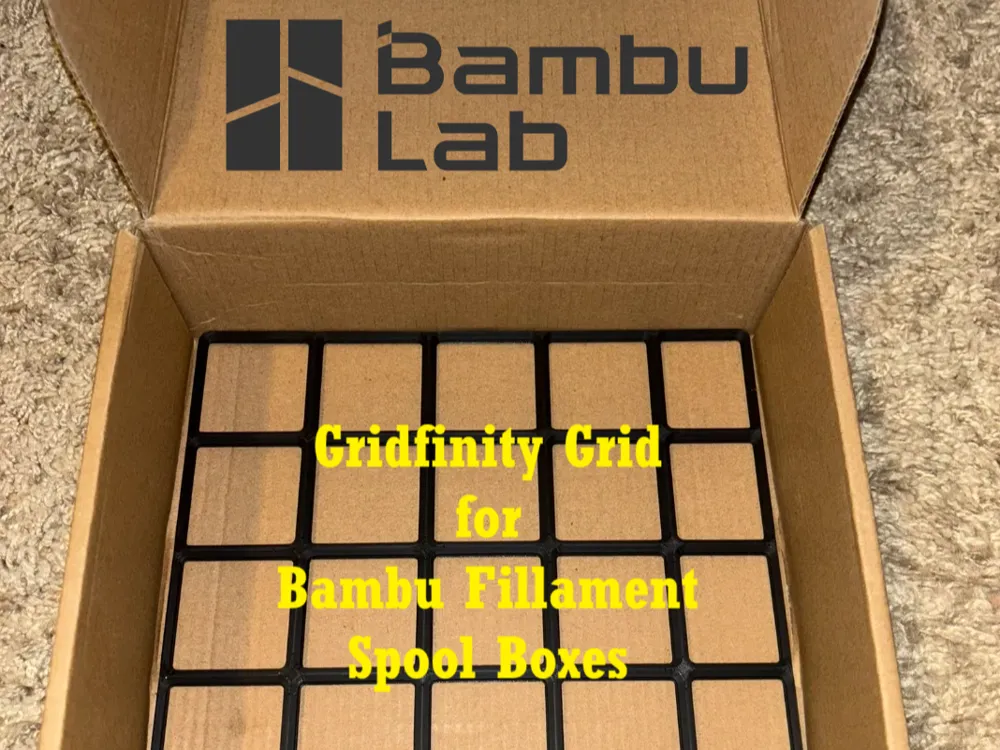 Rejilla Gridfinity para el soporte de carretes de filamento Bambu Lab ...