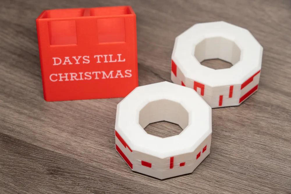Cryptic Christmas Countdown Calendar - Free 3D Print Model - MakerWorld