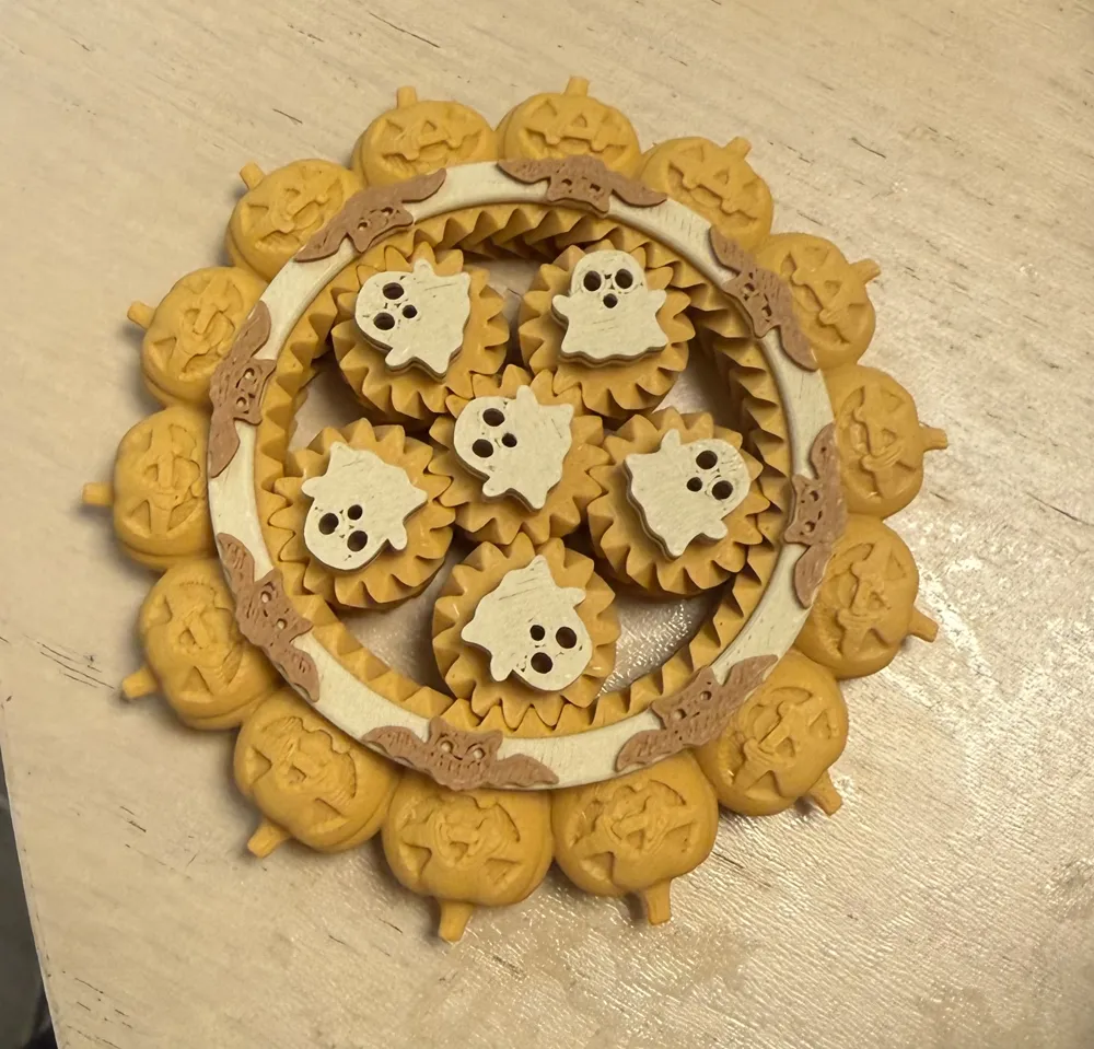 Ghosts & Bats Halloween Jack-O’-Lantern Spinner by Tech23 MakerWorld ...