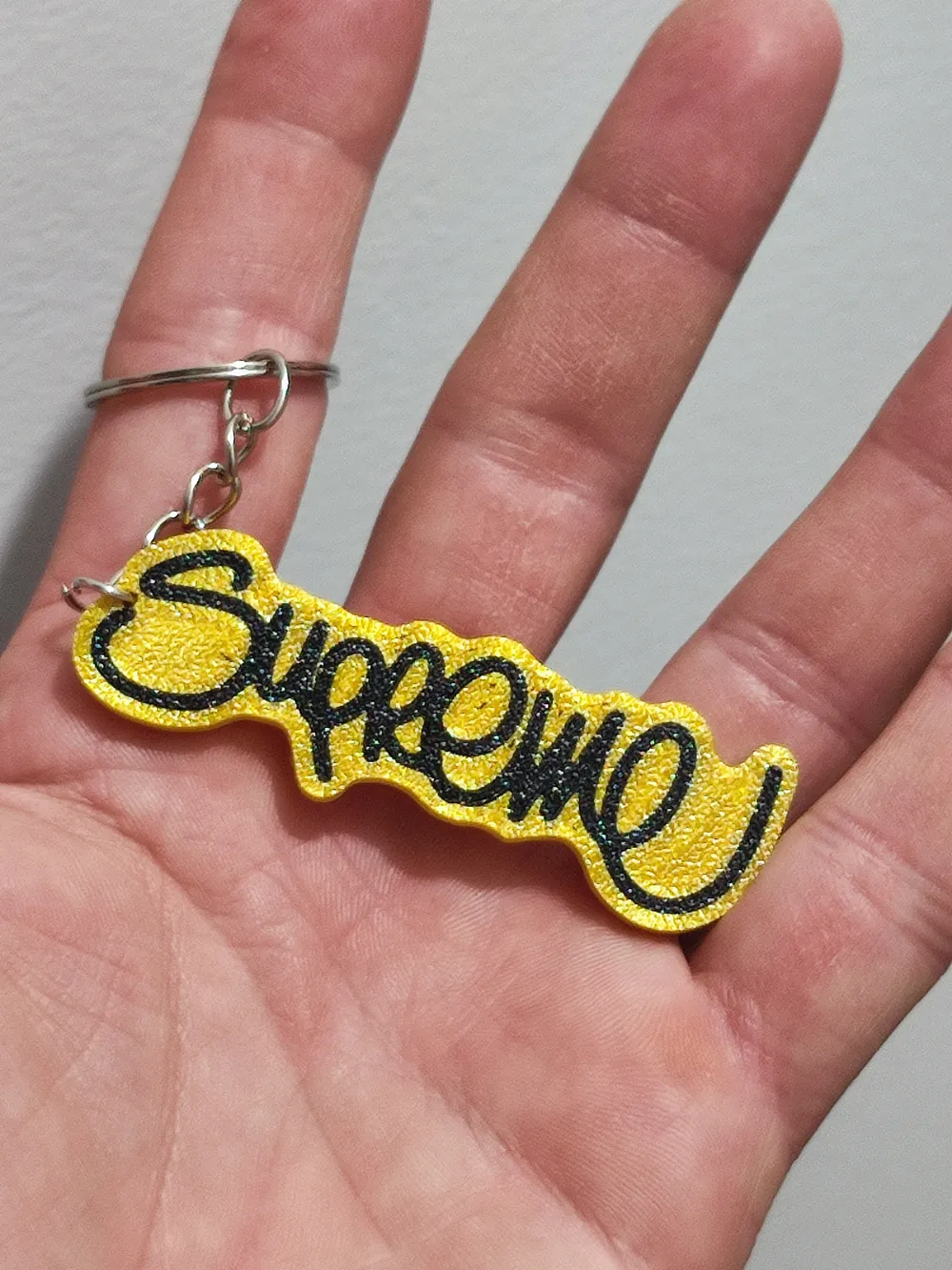 The Yellow Hype Keychain by Layered Art 3D MakerWorld: Download Free 3D ...