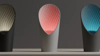 Modern Desktop Lamp. Wireless RGB Uplighter. Easy - Free 3D Print Model ...