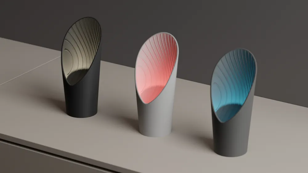 Modern Desktop Lamp. Wireless RGB Uplighter. Easy - Free 3D Print Model ...