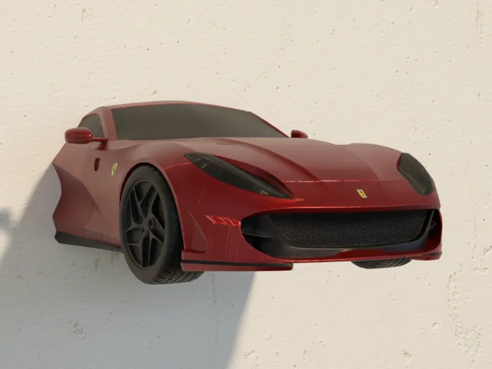 Ferrari 812 Superfast Wall Art - Front View - Free 3D Print Model ...