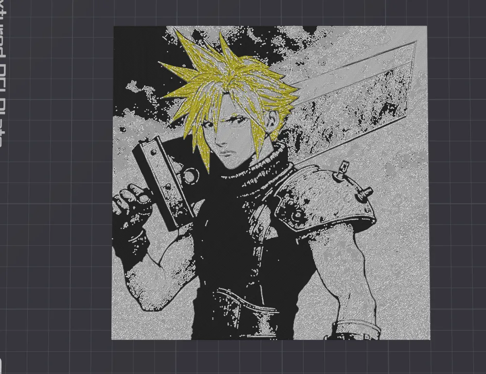 Cloud Strife – Final Fantasy VII Hueforge - Free 3D Print Model - MakerWorld