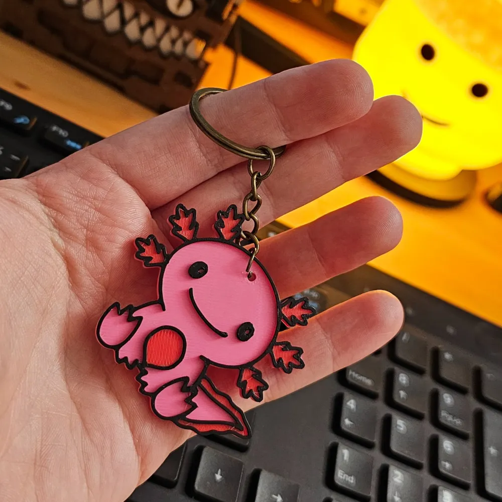 AXOLOTL - Keychain by 3DSloth97 - MakerWorld