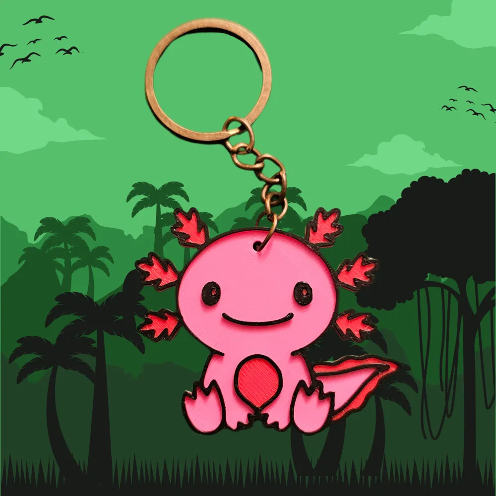 AXOLOTL - Keychain by 3DSloth97 - MakerWorld
