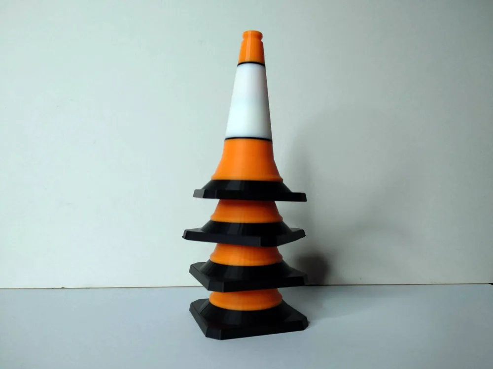 Mini Traffic / Construction Cone - Black / Orange / White by neddy990 ...