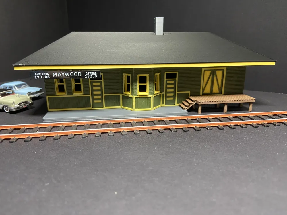 Maywood Railroad Depot, HO Scale - Free 3D Print Model - MakerWorld