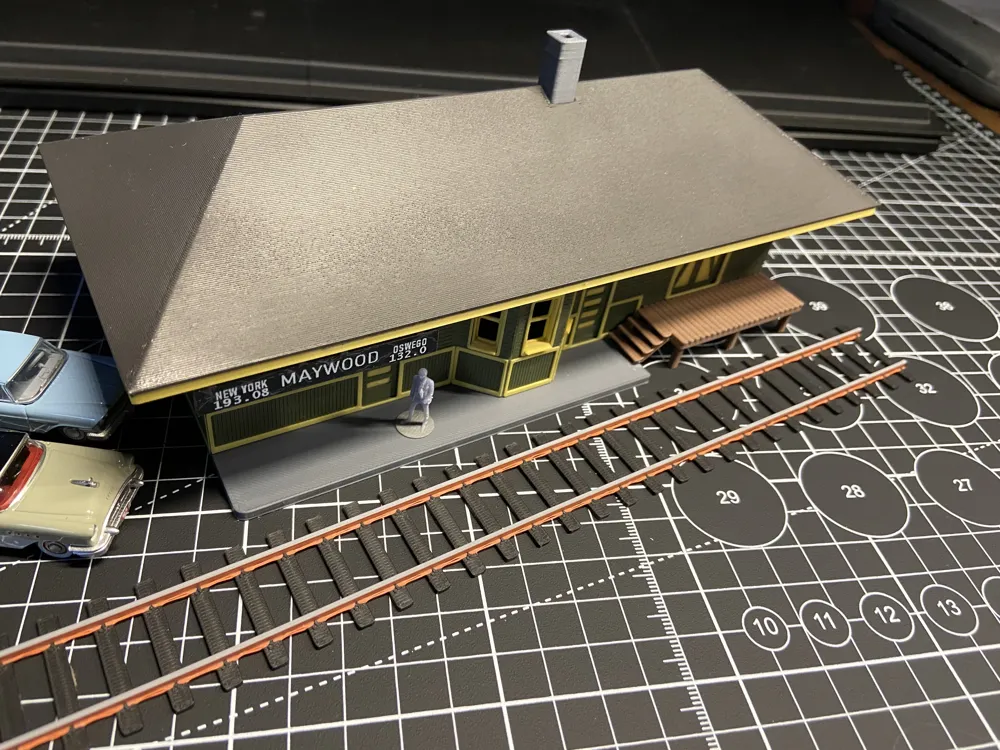 Maywood Railroad Depot, HO Scale - Free 3D Print Model - MakerWorld