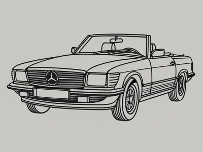 Mercedes Benz R 107 - Free 3D Print Model - MakerWorld