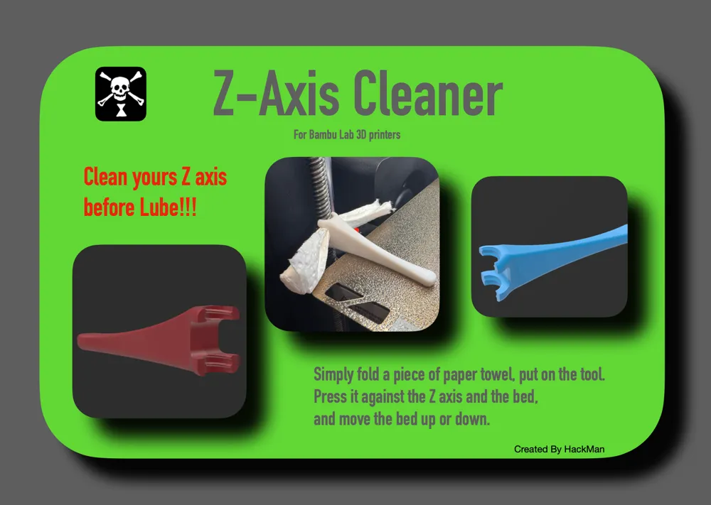 Z-axis Cleaner Tool by HackMan - MakerWorld