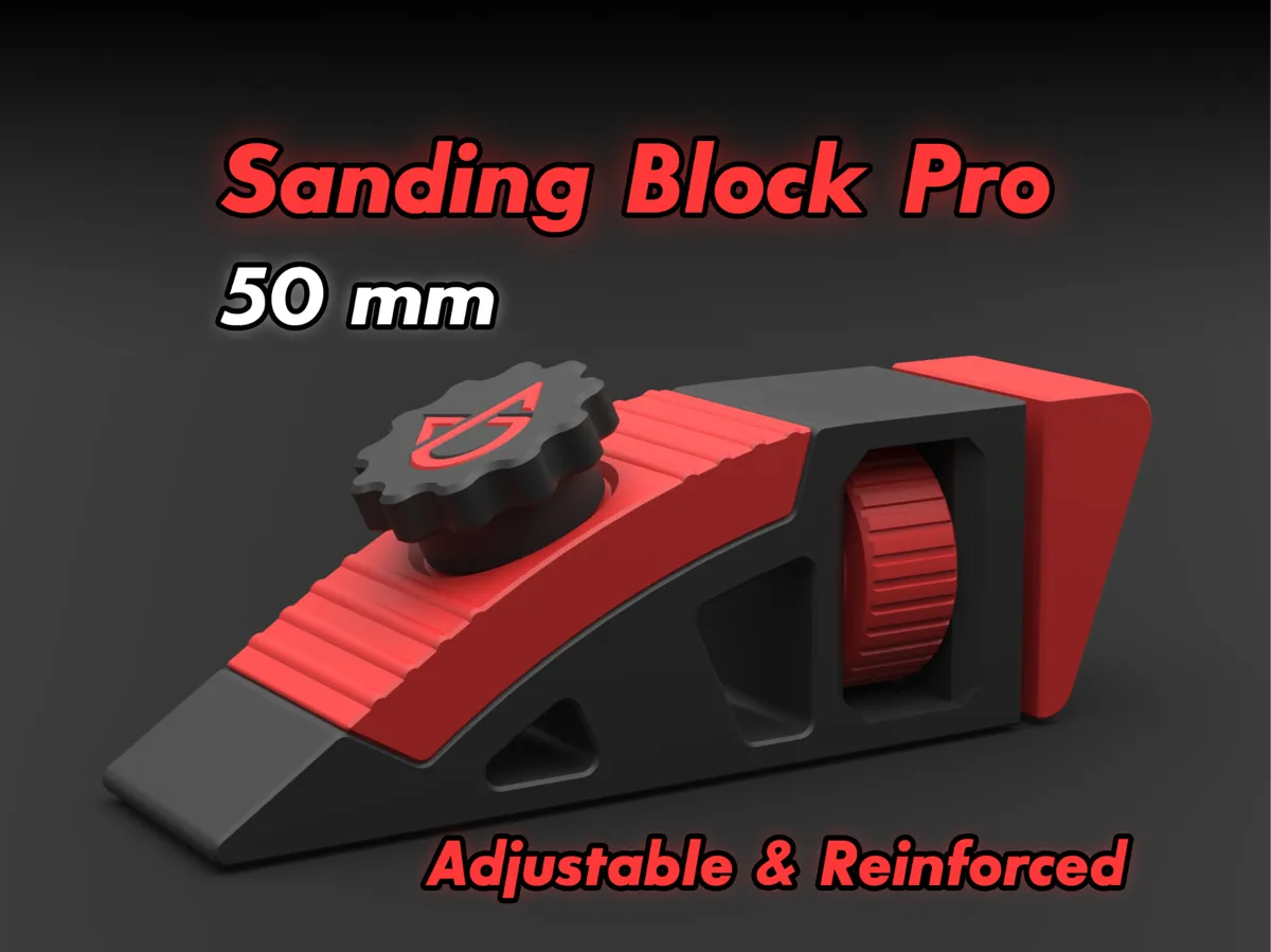 Sanding Block - Adjustable tensioner 50mm - Free 3D Print Model ...