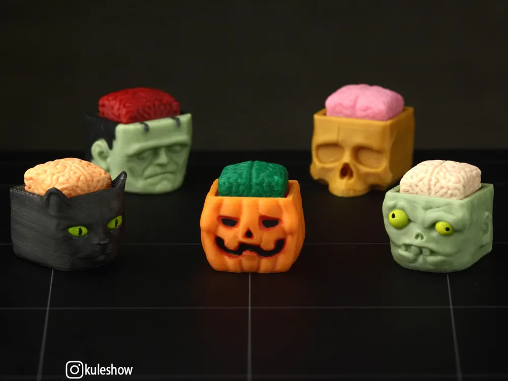 Cube Heads - Halloween set by bigovereasyMakerWorld: Download Free 3D ...