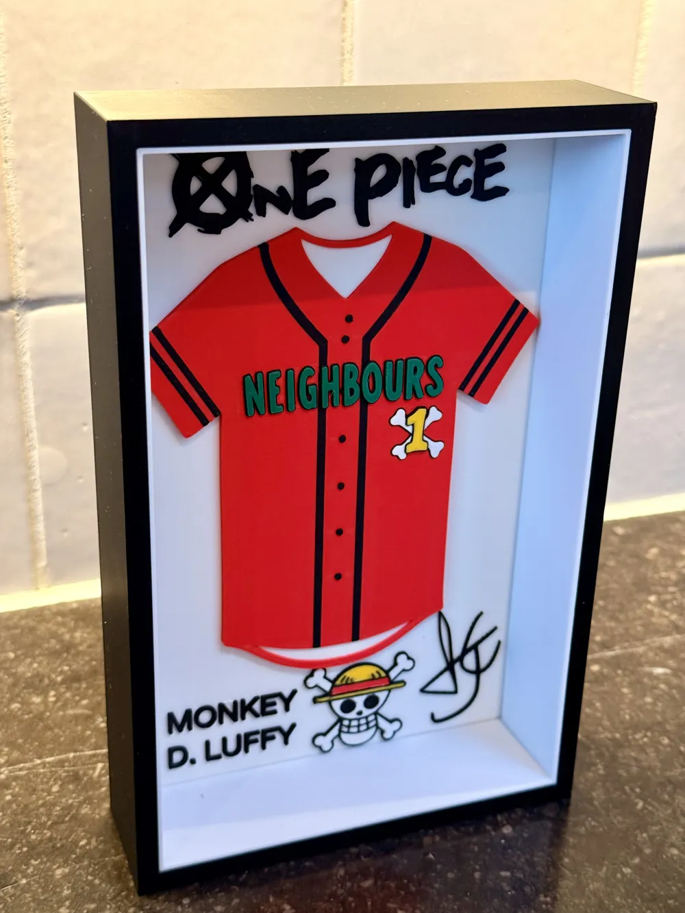 Monkey D. Luffy - One Piece - Jersey Frame - Free 3D Print Model ...