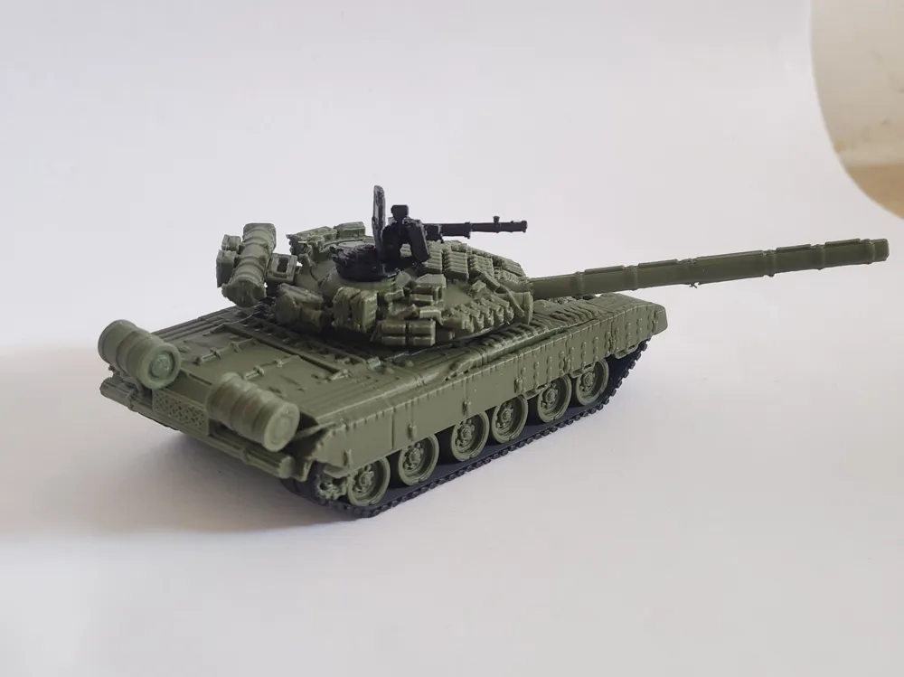 T-80BV Main Battle Tank Model 1/72 - Free 3D Print Model - MakerWorld
