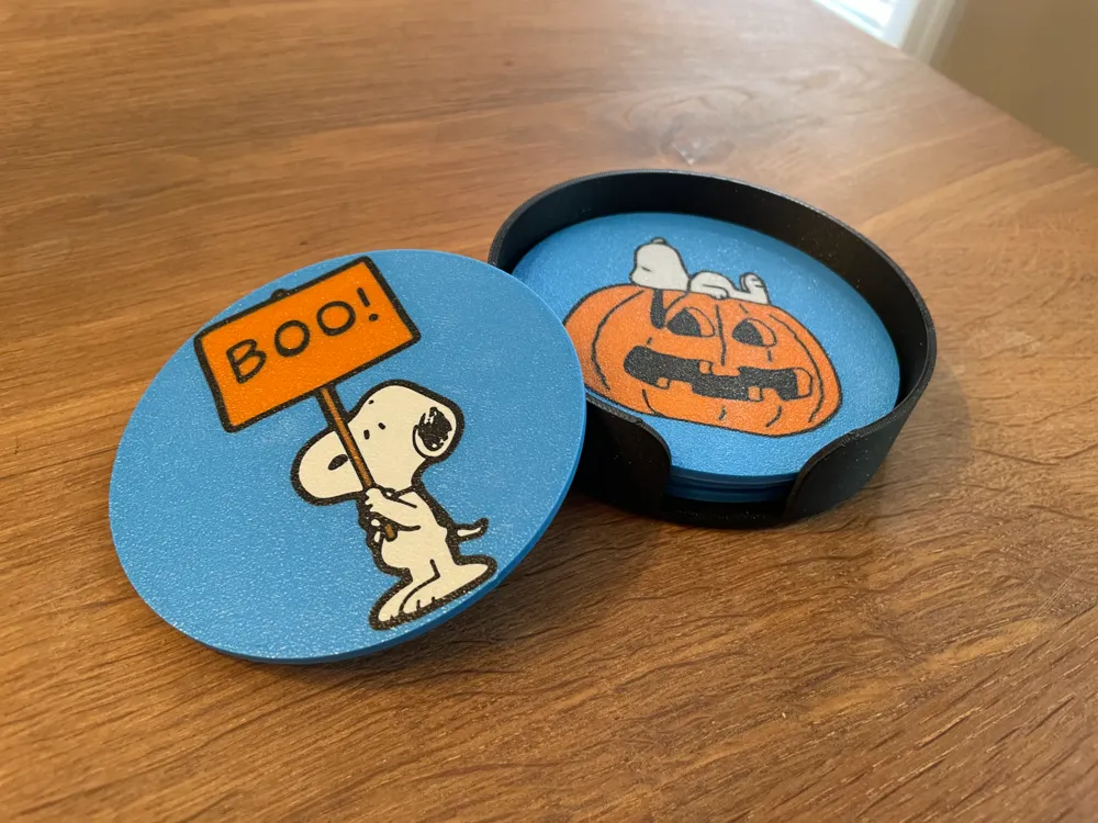 Snoopy Halloween Coaster Set / 4 color / peanuts by 3D Prints This Week ...