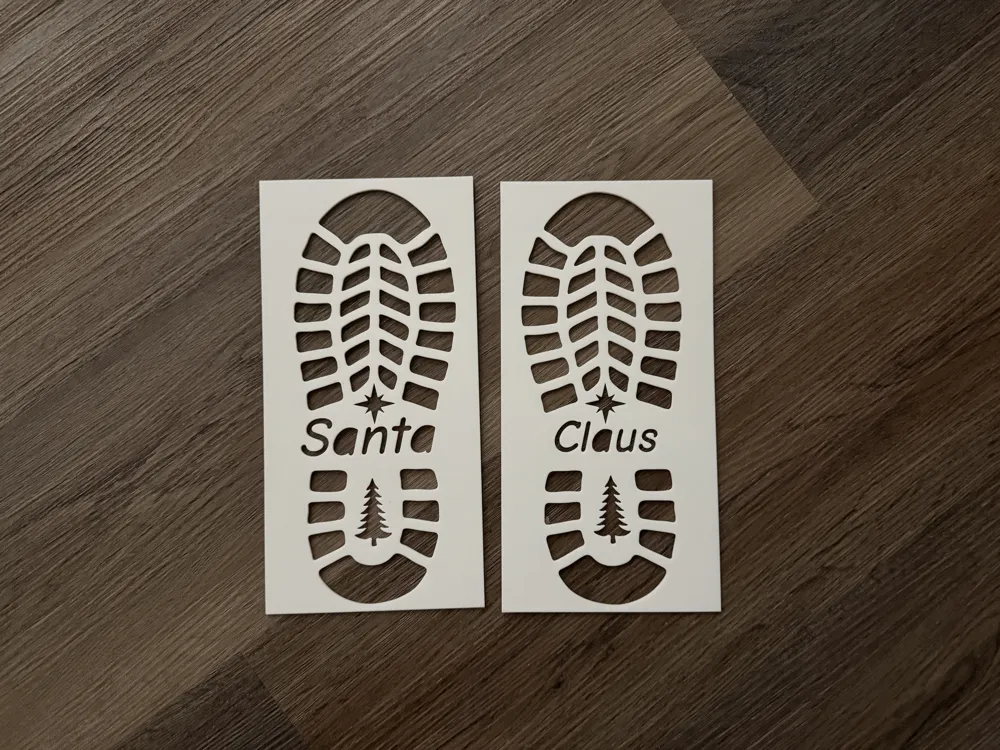 Santa's boot print stencil by The Gooner MakerWorld: Download Free 3D ...