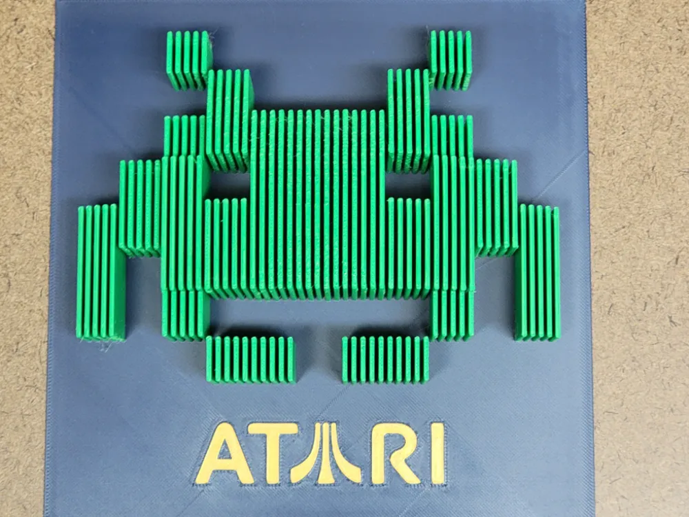 Atari Space Invaders Layered Sculpture by 3Snakes - MakerWorld