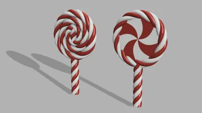 candy cane lollipop no hanging hole - for 6mm wooden handle by KENPRINT ...