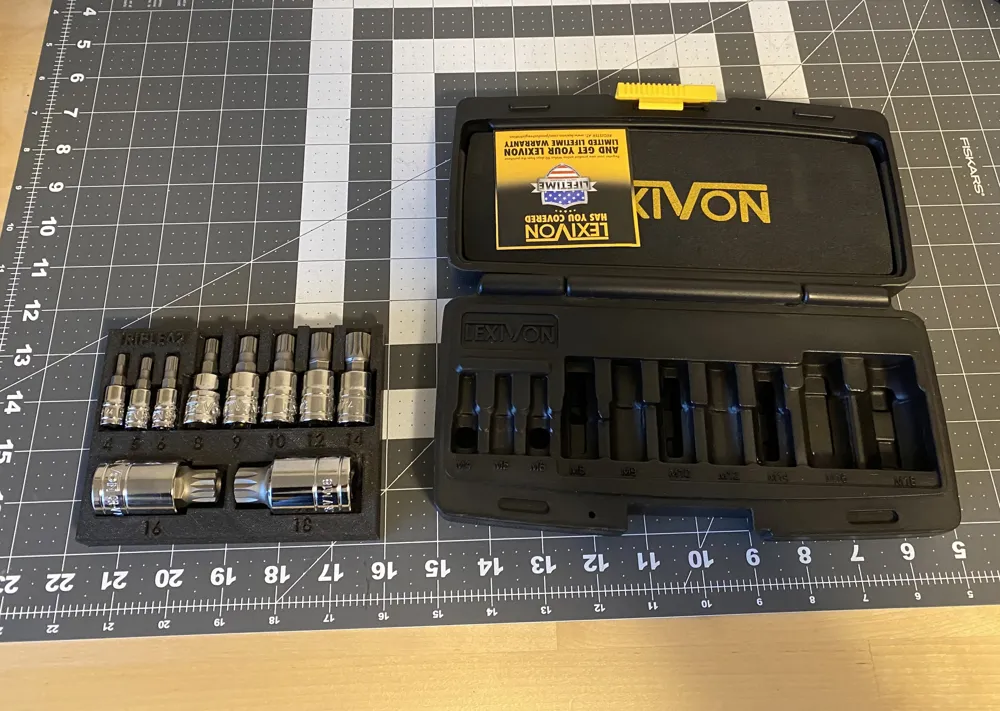 Lexivon Triple Square Spline Socket Set Holder by DaTryhard22 - MakerWorld