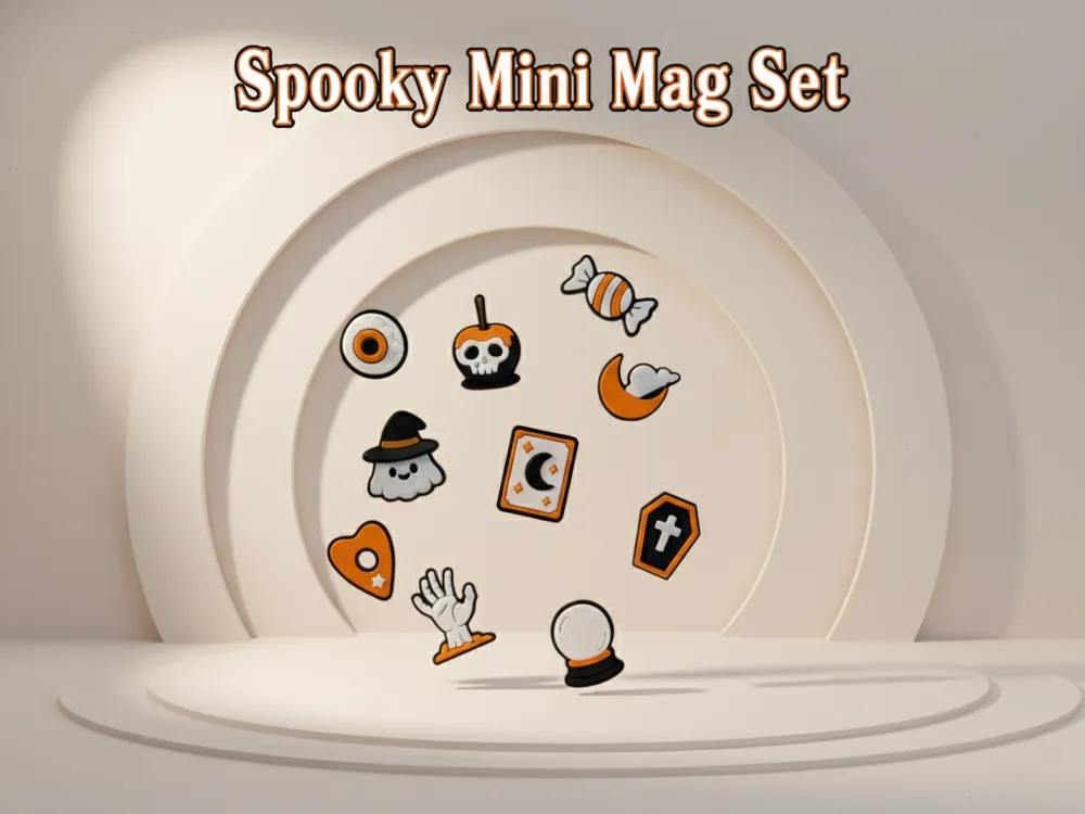 Spooky Mini Mag Set by Dot Matter Lab MakerWorld: Download Free 3D Models