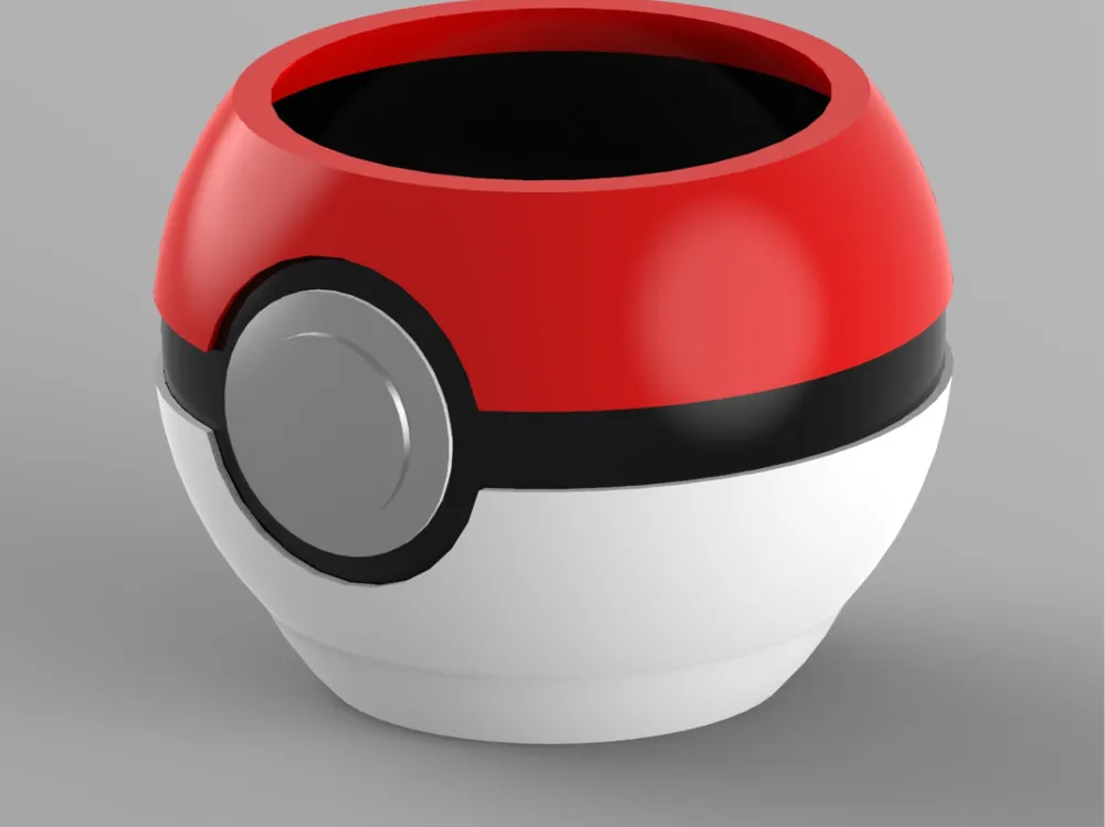 Pokeball flower pot by LP_Melzner - MakerWorld