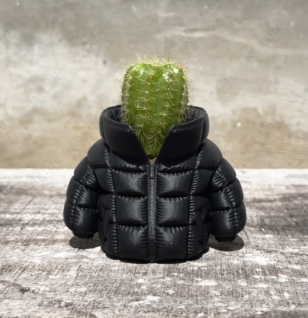 Puffer Jacket Planter Pot - Free 3D Print Model - MakerWorld
