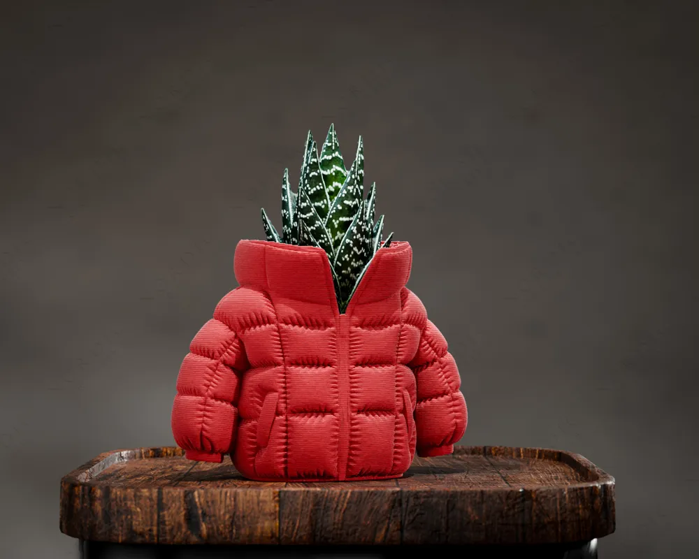 Puffer Jacket Planter Pot - Free 3D Print Model - MakerWorld
