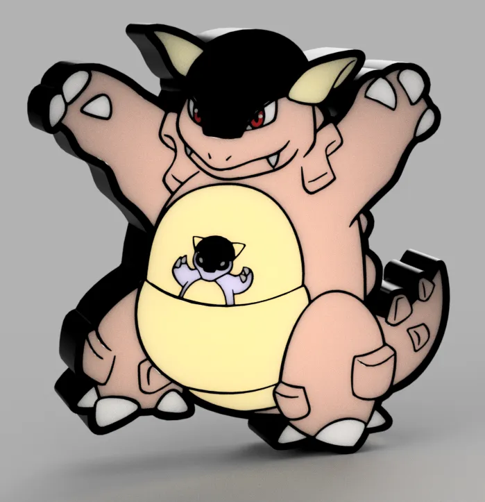 Pokemon - 0115 Kangaskhan LED Lamp by BeeTee 3D - MakerWorld