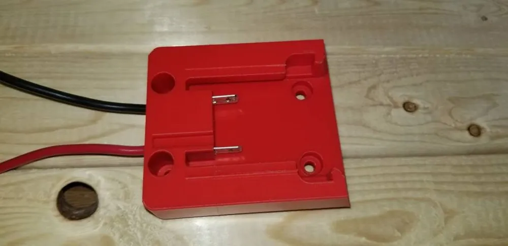 Milwaukee M18 Battery adapter with connector - Free 3D Print Model ...