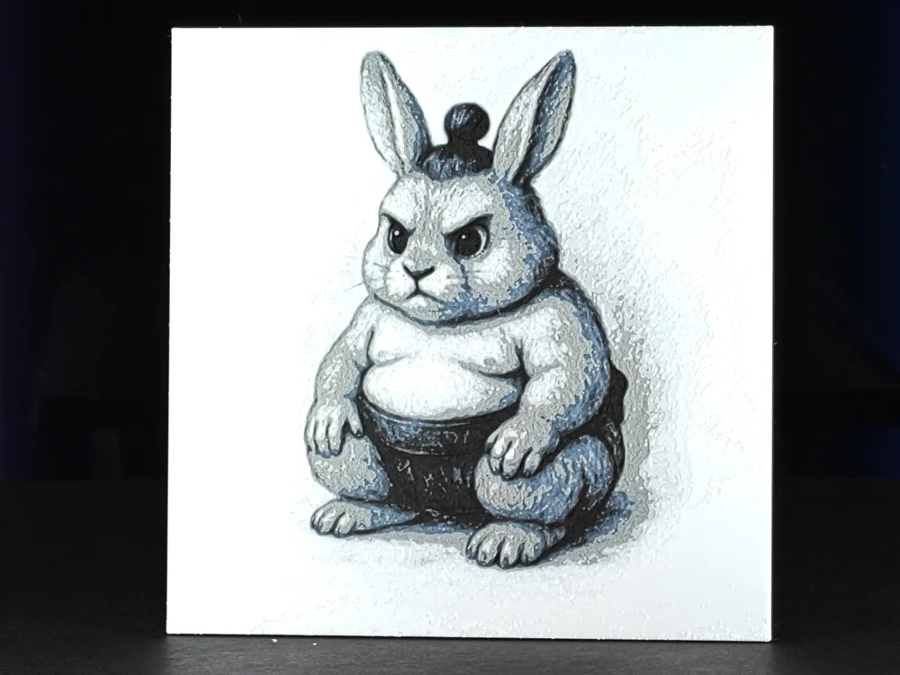 Sumo Rabbit Hueforge - Free 3D Print Model - MakerWorld