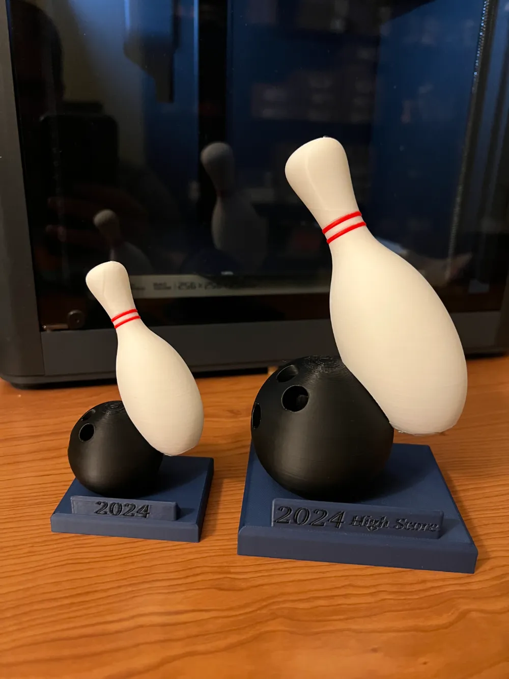 Bowling Trophy With Colors (Customizable) - Free 3D Print Model ...