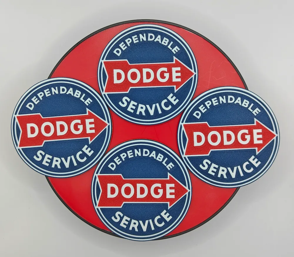 Vintage Dependable Dodge Service Coasters by railimages MakerWorld ...