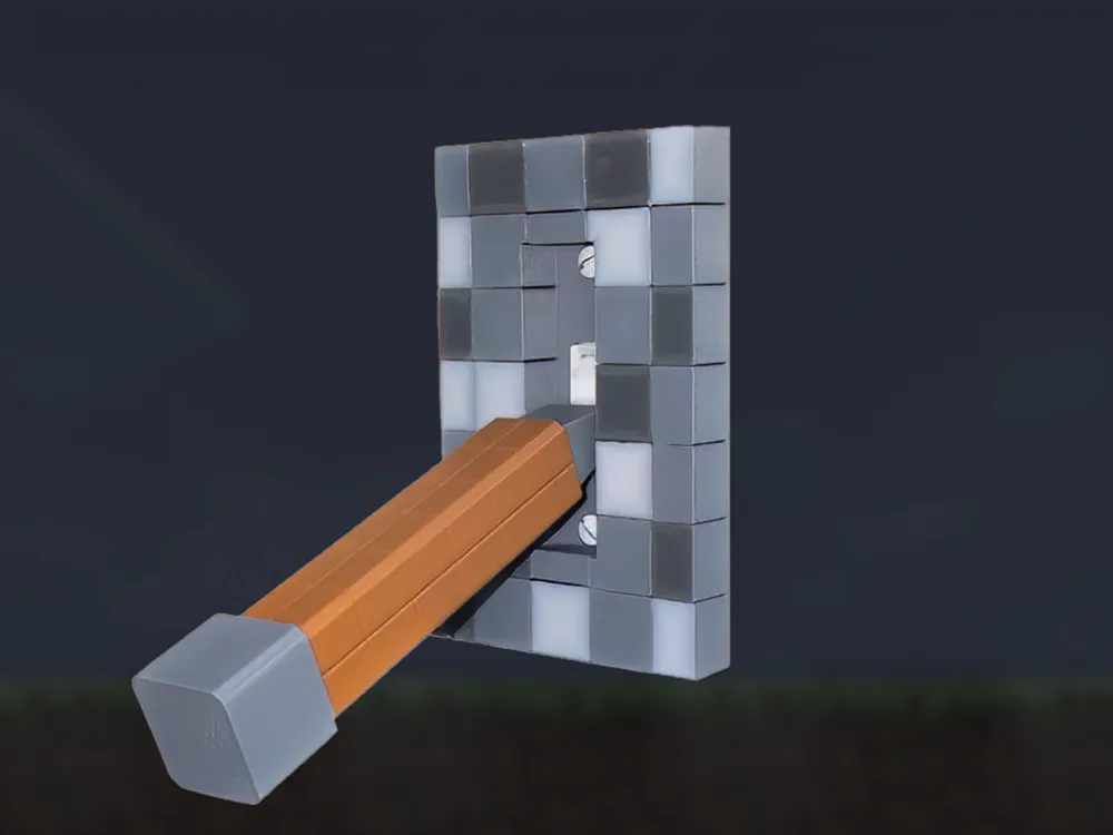 Minecraft Light Switch Lever - 2 at a time by RM Engineering MakerWorld ...