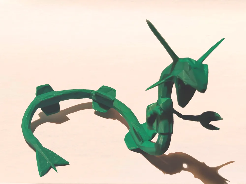 Low-Poly Rayquaza - Free 3D Print Model - MakerWorld