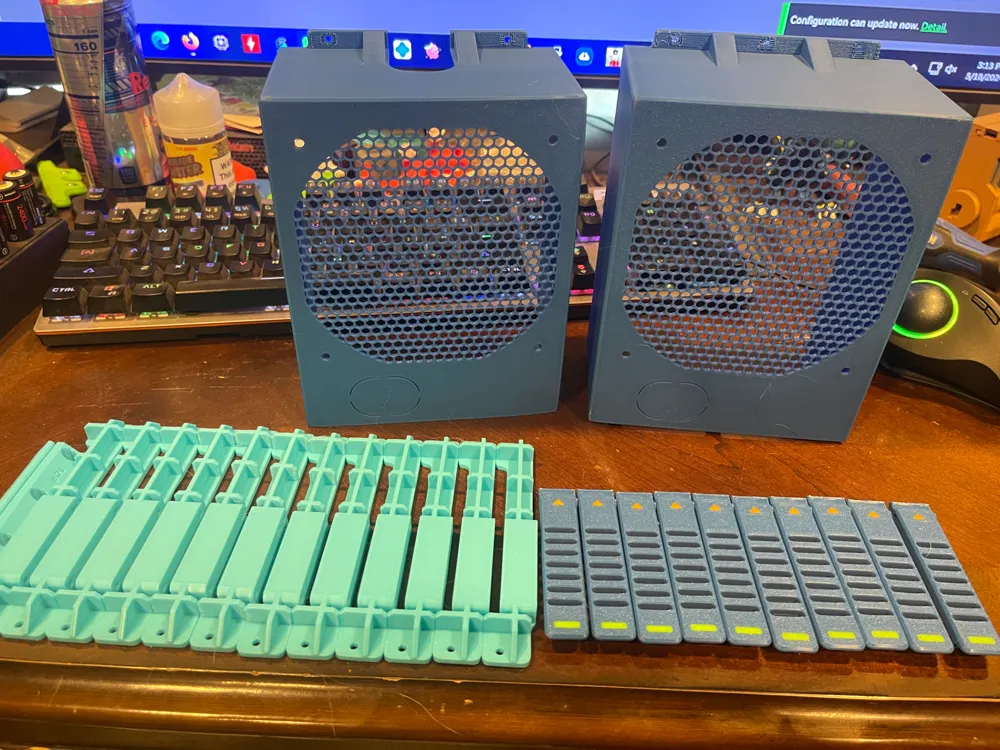 12 Trays HDD Enclosure, 3U Rack Mountable by Shaztech.info - MakerWorld