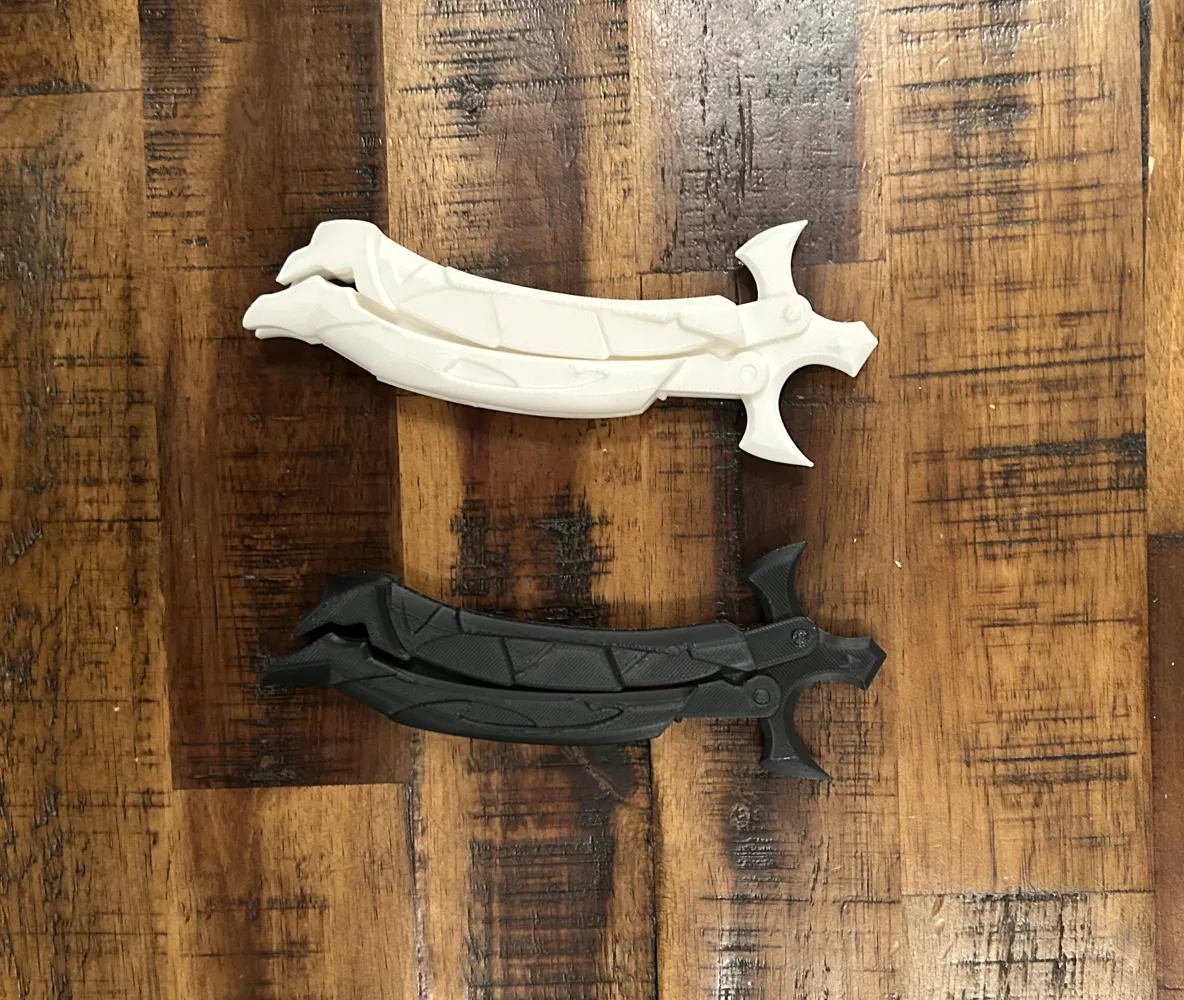 Valorant - Reaver Butterfly Knife - Free 3D Print Model - MakerWorld