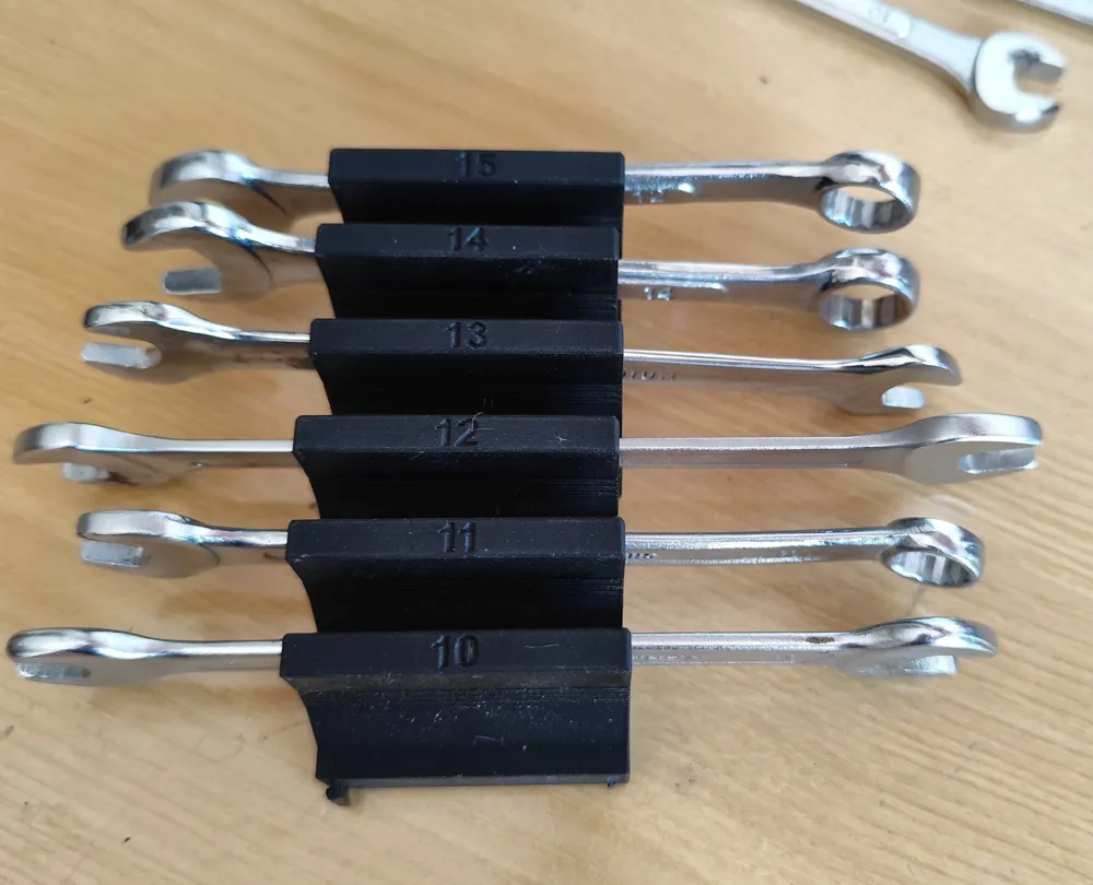 Modular Interlocking Wrench Organizer - Free 3D Print Model - MakerWorld