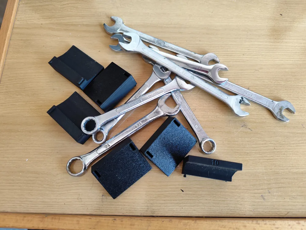 Modular Interlocking Wrench Organizer - Free 3D Print Model - MakerWorld