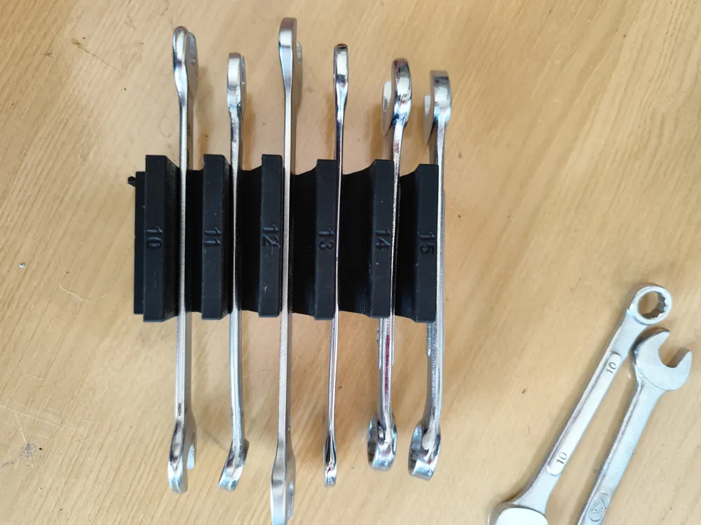 Modular Interlocking Wrench Organizer - Free 3D Print Model - MakerWorld