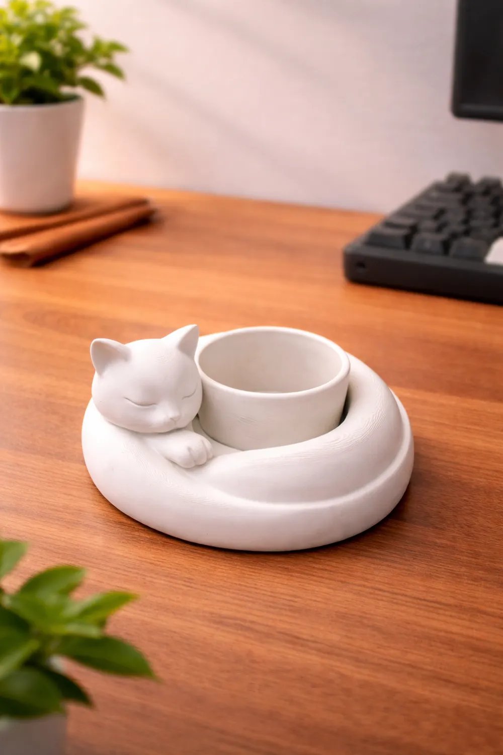 Plant holder for Ikea 6cm plants Cat Design - Free 3D Print Model ...