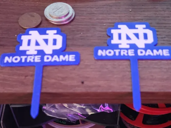 notre dame fish tank sign - Free 3D Print Model - MakerWorld