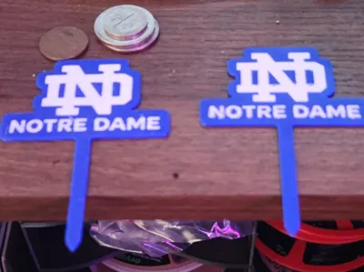 notre dame fish tank sign - Free 3D Print Model - MakerWorld