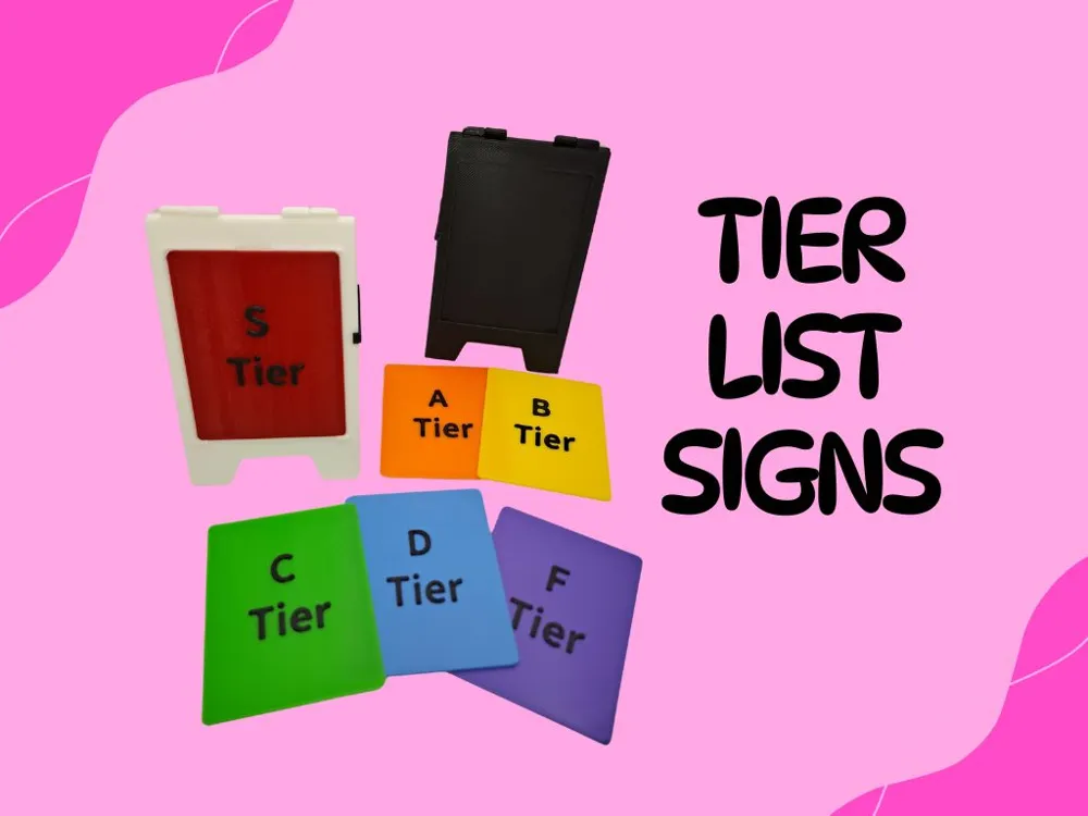 Tier List Signs by Clare3D - MakerWorld